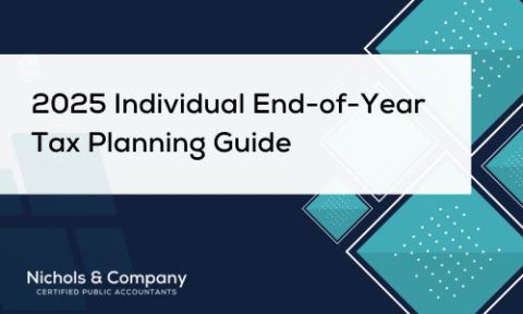2025 Year-End Tax Planning for Individuals - Nichols & Company CPAs